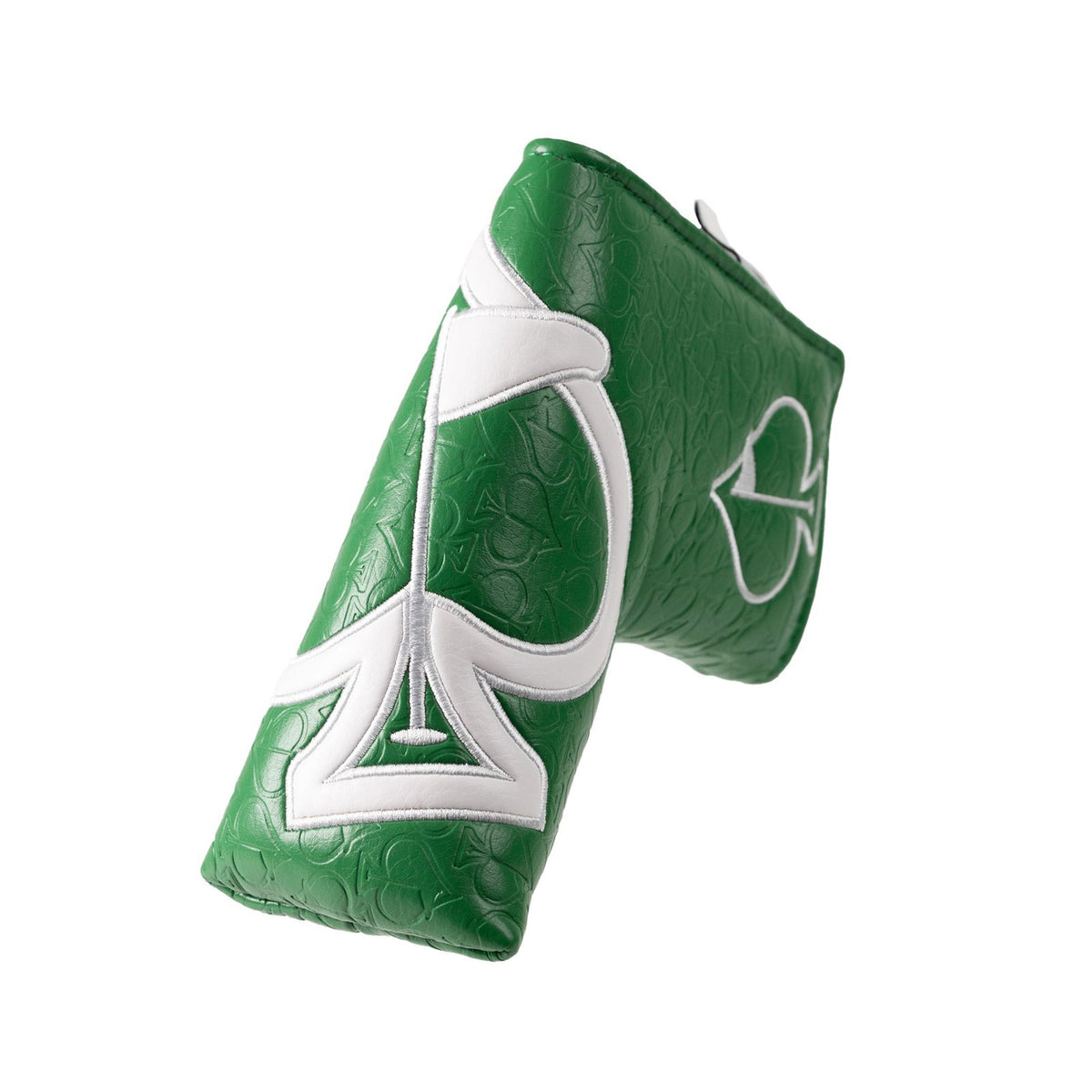 Pins & Aces Embossed Spade Green Blade Headcover — Pro Am Golf USA
