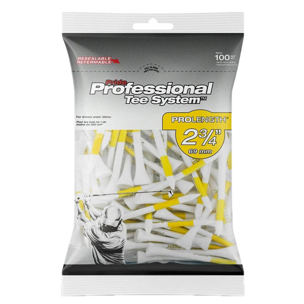 Pride Golf Professional Tee System Wooden Golf Tees — Pro Am Golf USA